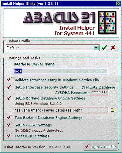 installing abacus on a client workstation