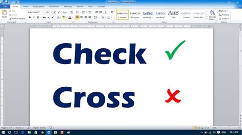 How To Insert A Check Mark In Ms Word Printable Templates Free