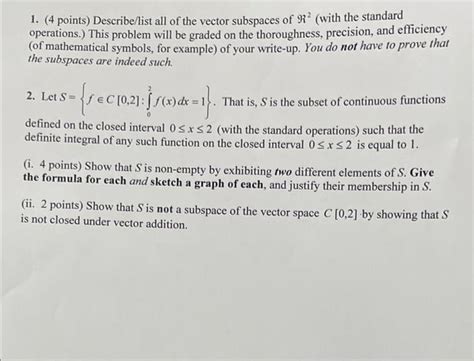 Solved 1 4 Points Describelist All Of The Vector