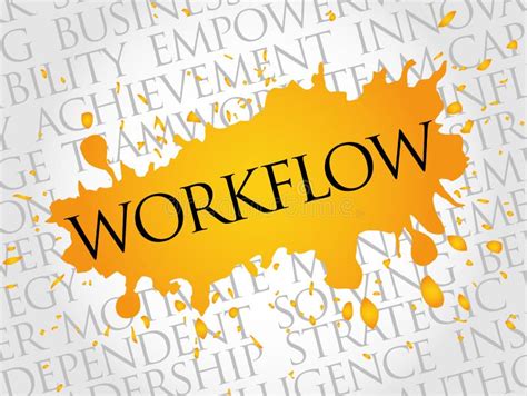 Workflow Word Cloud Stock Illustration Illustration Of Improve 206208685
