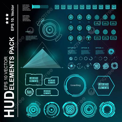 Futuristic Virtual Graphic Touchuser Interface Panel Ui Control Vector