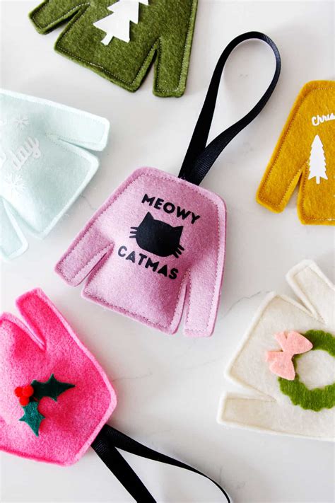 Ugly Christmas Sweater Ornaments Diy See Kate Sew