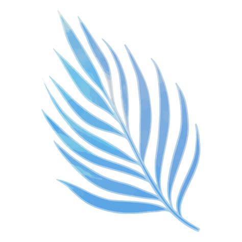 Folha Em Aquarela Folhas Azuis Clipart 8476570 PNG