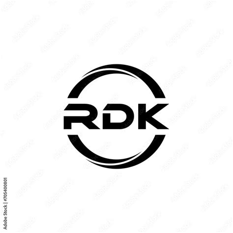 Rdk Letter Logo Design With White Background In Illustrator Cube Logo