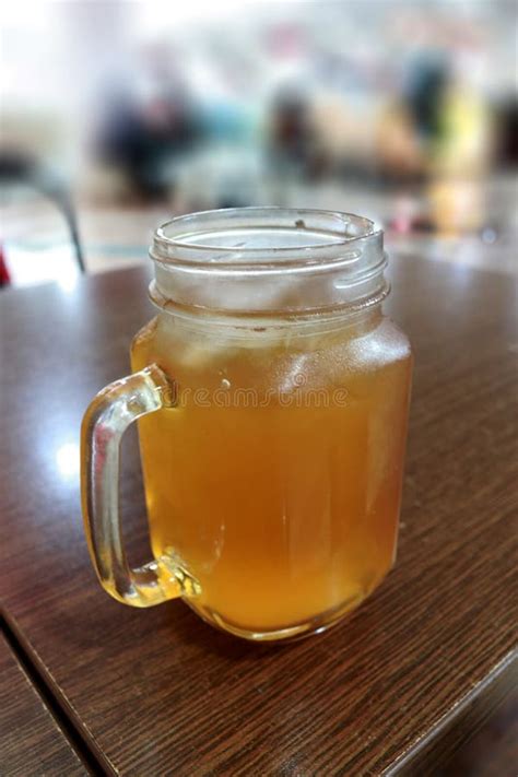 Iced Lemon Tea In A Drinking Jar Stock Image Image Of Soda Meal