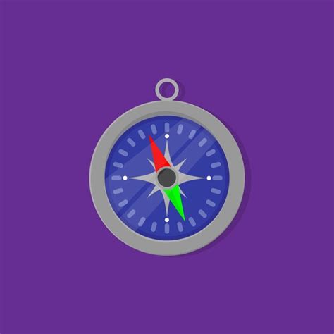 Premium Vector Compass Vector Illustration On Purple Background