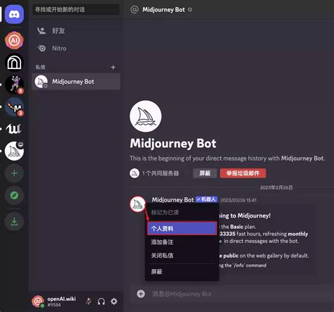 Midjourney搭建AI绘画私人服务器邀请机器人使用教程 openAI维基百科