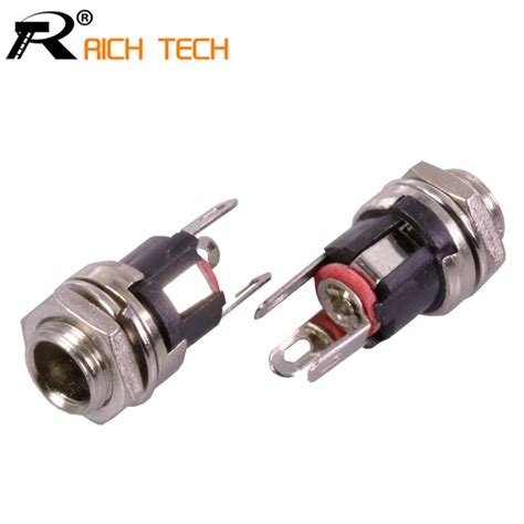 Dc 5 5mm X 2 1mm Panel Mount Female Dc Power Supply Adapter Metal Jack Sockets Connector R