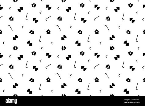 Tiny Geometric Pattern In Memphis Style Small Vector Texture With Dots Circles Triangles