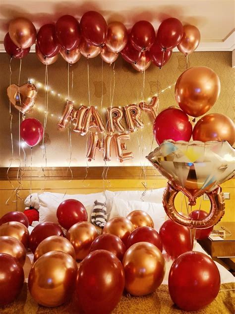 Proposal Decoration Marry Me Birthday Decoration Hotel Setup Helium