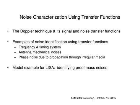 ppt noise characterization using transfer functions examples from