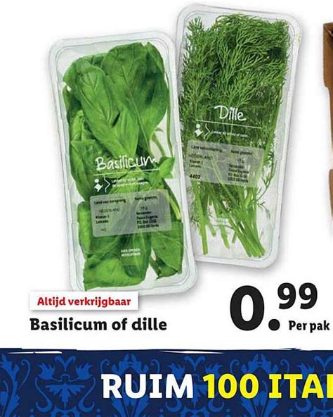 Basilicum Of Dille Aanbieding Bij Lidl 1folders Nl