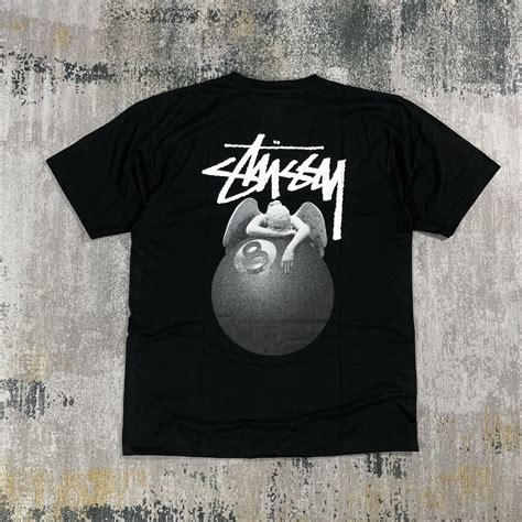 Streetwear × Stussy Stussy Tshirt Large Black Angel Grailed