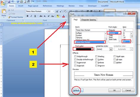 Materi Microsoft Word Untuk SD Dan Pemula Mengeksplorasi Menu Font
