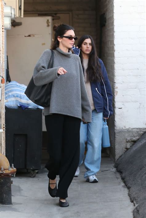 Kendall Jenner Pairs Her Loungewear Set With Trendy Ballet Flats