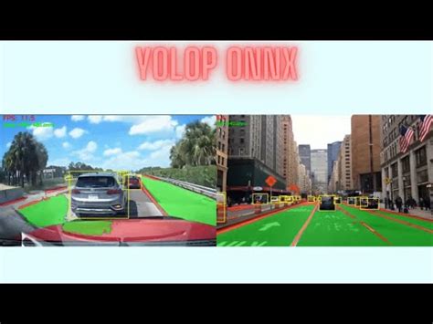 YOLOP ONNX Inference on CPU - YouTube