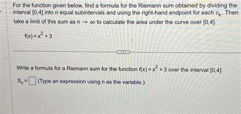 solved for the function given below find a formula for the