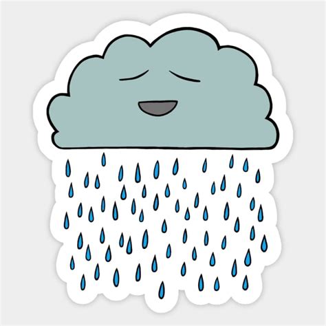 Relieved Rain Cloud Rain Cloud Sticker Teepublic