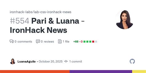 Pari And Luana Ironhack News By Luanaaguilo · Pull Request 554 · Ironhack Labslab Css Ironhack