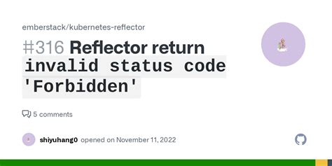 reflector return `invalid status code forbidden ` · issue 316