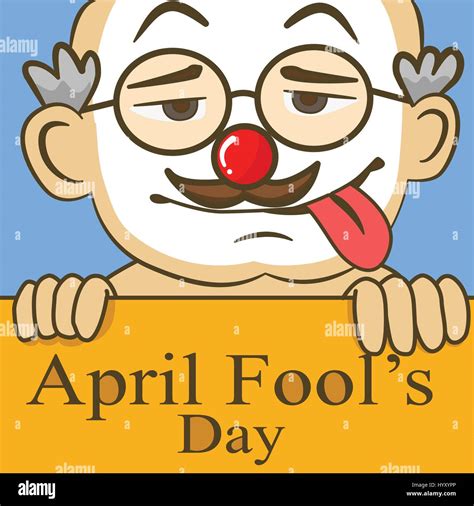 April Fools Day Funny Glasses Nose Stock Vector Image And Art Alamy