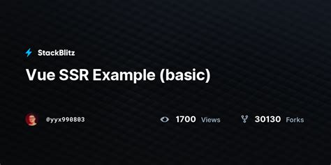 Vue Ssr Example Basic Stackblitz
