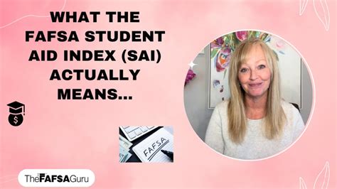 What The Fafsa Student Aid Index Sai Actually Means Youtube