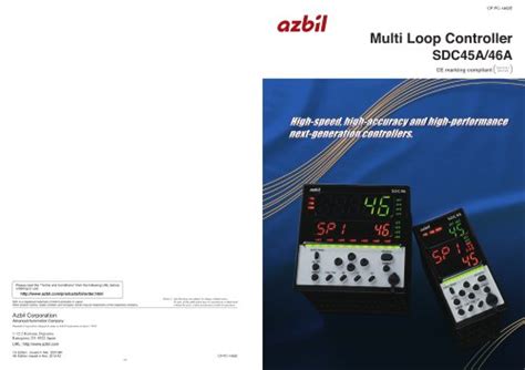 single loop controller model c1m azbil europe nv pdf catalogs