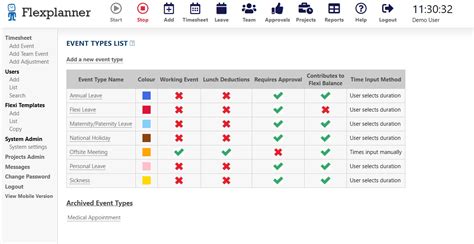 Flexi Time Flexitime Timesheet Tracker Software System