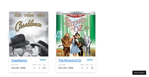 React Components Movies Codesandbox