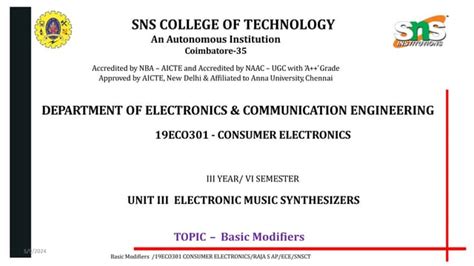 Final Basic Modifiers In Consumer Electronics Ppt