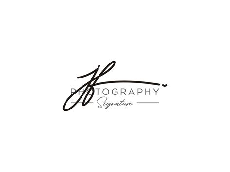 Letter Jf Signature Logo Template Vector 13130311 Vector Art At Vecteezy