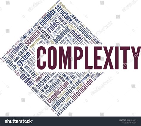 Complexity Word Cloud Conceptual Design Isolated Stock Vector Royalty
