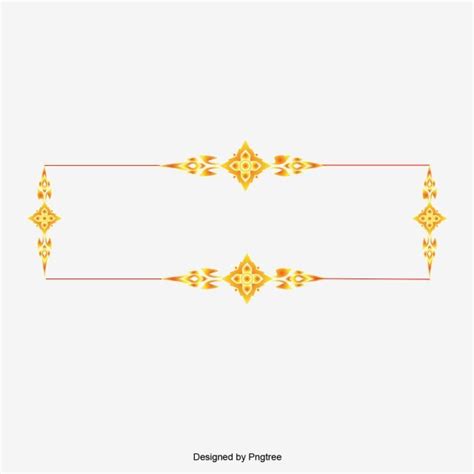 กระจังตาอ้อย ลายไทย สีเหลือง Png ขอบการ์ดลายไทย ภาพเวกเตอร์ ไฟล์