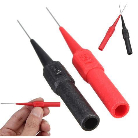 Insulation Piercing Needle Non Destructive Multimeter Test Probes Red