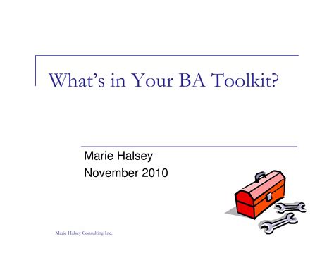 Whats In Your Ba Toolkit Nov 2010 Pdf