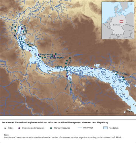 82394map03 Location Of Existing Gi Measures The Elbe River Basin