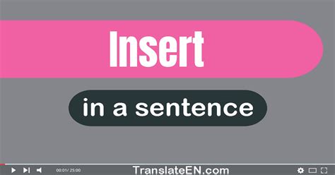 Insert In A Sentence