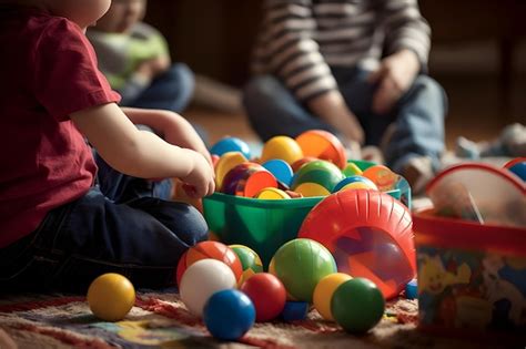 Niños Jugando Con Juguetes Foto Premium