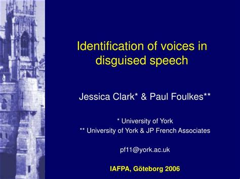 Ppt Identification Of Voices In Disguised Speech Powerpoint Presentation Id5178394