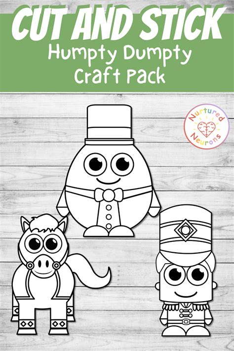 Simple Humpty Dumpty Craft Pack Printable Nursery Rhyme Craft
