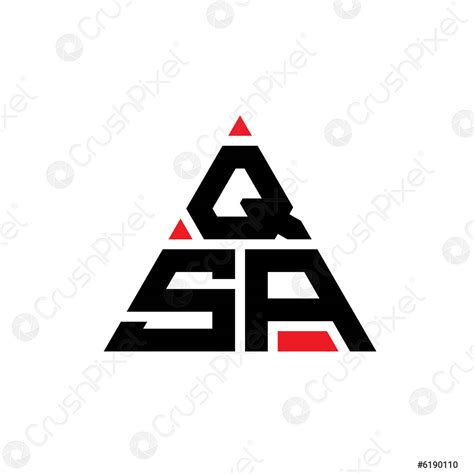 Qsa Triangle Letter Logo Design With Triangle Shape Qsa Triangle