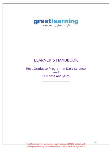 Learners Handbook Pdf Analytics Computing