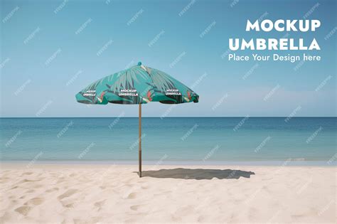 Premium Psd Beach Umbrella Mockup