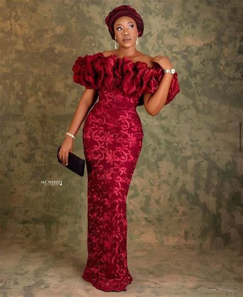 Wedding Guest Lace Styleowanbe Aso Ebi Dress Women Dress African