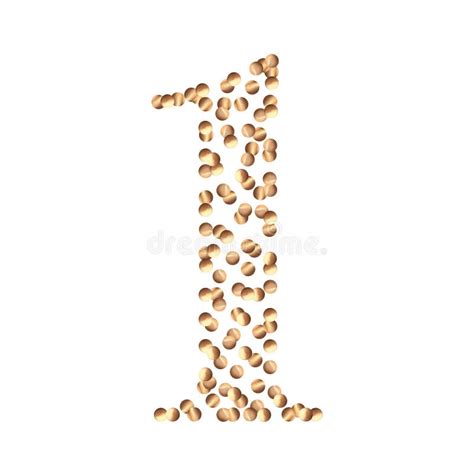 1 Gold Confetti Numbers Watercolor Illustration Shiny Glitter