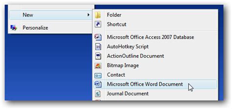 Add Word Excel Documents Back To The New Context Menu After Installing Office