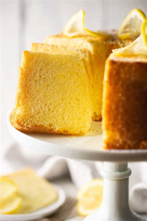 Easy Lemon Chiffon Cake Recipe Light Airy With A Hint Of Citrus Baking A Moment