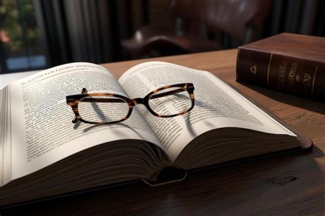 Premium Ai Image A Pair Of Glasses Are On A Book