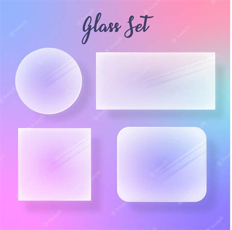 Premium Vector Translucent Glass Set